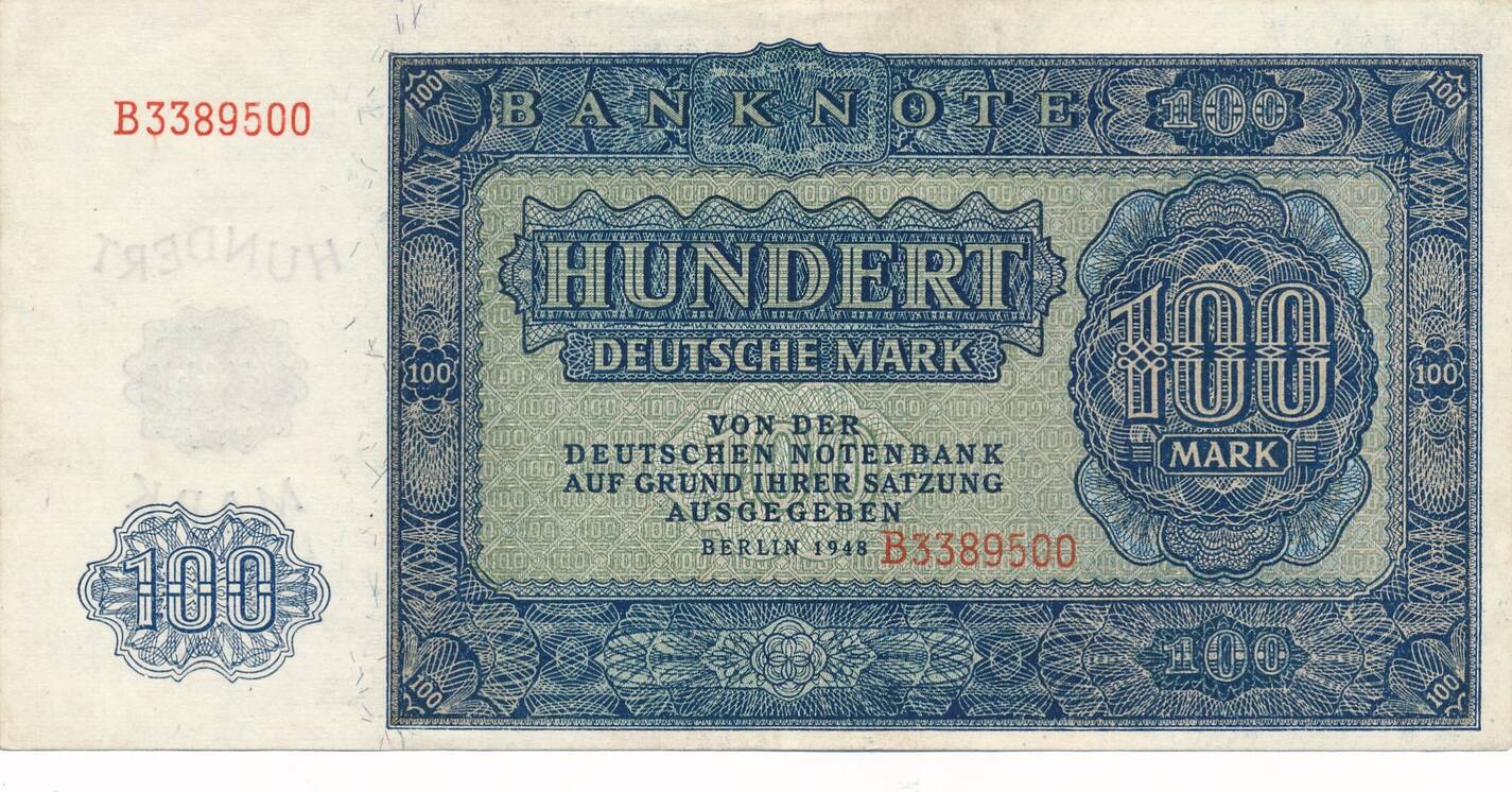 Deutschland DDR 100 Mark 1948 Serie B I- | MA-Shops