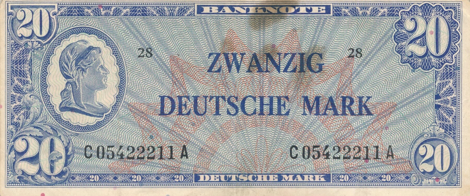 Deutschland BRD 20 Deutsche Mark, Bank Deutscher Länder (1948) Banknote ...