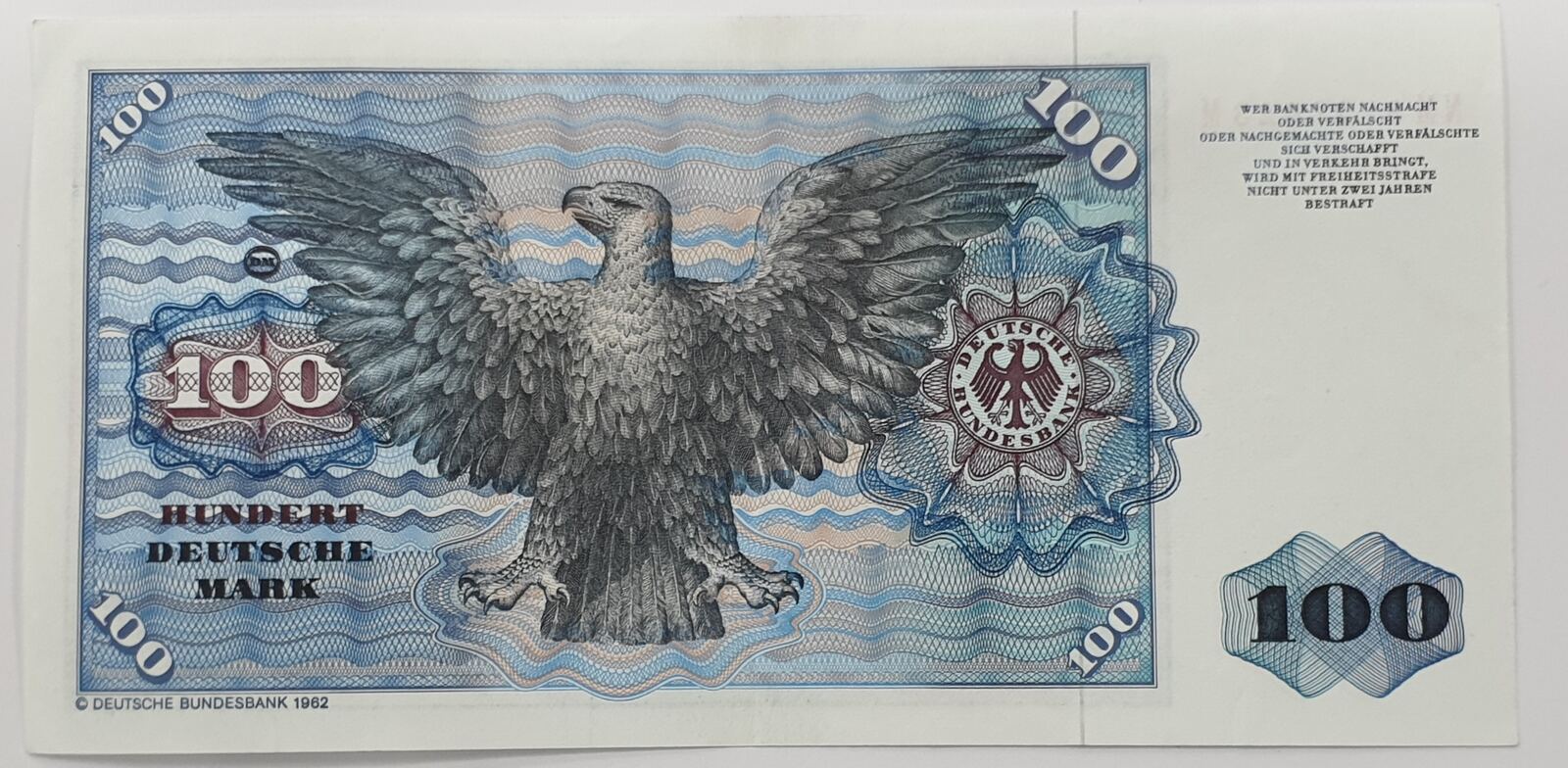 BRD Deutschland 100 Deutsche Mark DM 1980 Banknote Deutsche Bundesbank ...