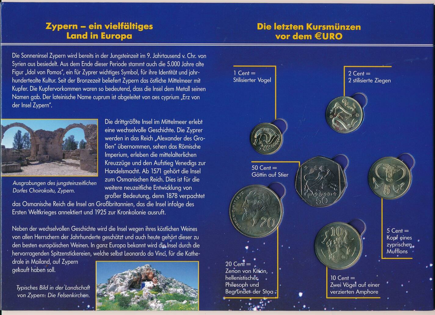 Zypern Kibris 3,88 Euro 1 ,2, 5, 10, 20, 50 Cent 2008 Euro Start Set ...