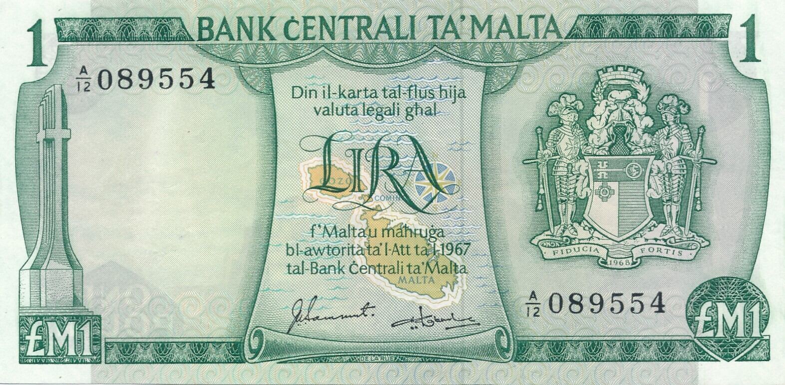 Malta 1 Pound Lira 1967 (1973) unc | MA-Shops