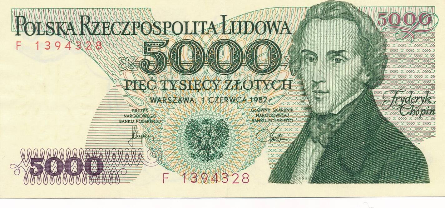 Polen 5000 Zloty Zlotych 1982 Narodowy Bank Polski II MA Shops