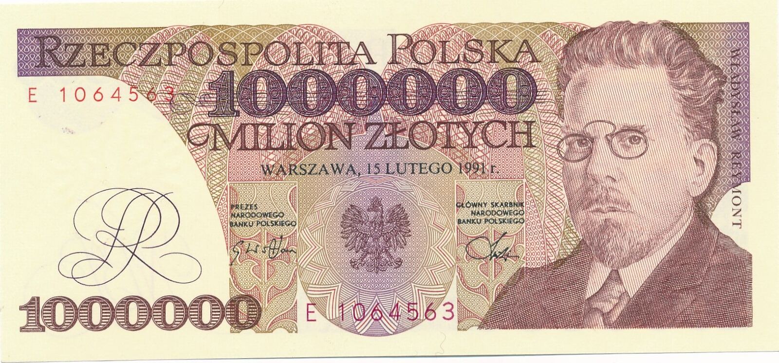 Polen 1000000 Zloty Zlotych 1991 Narodowy Bank Polski unc | MA-Shops