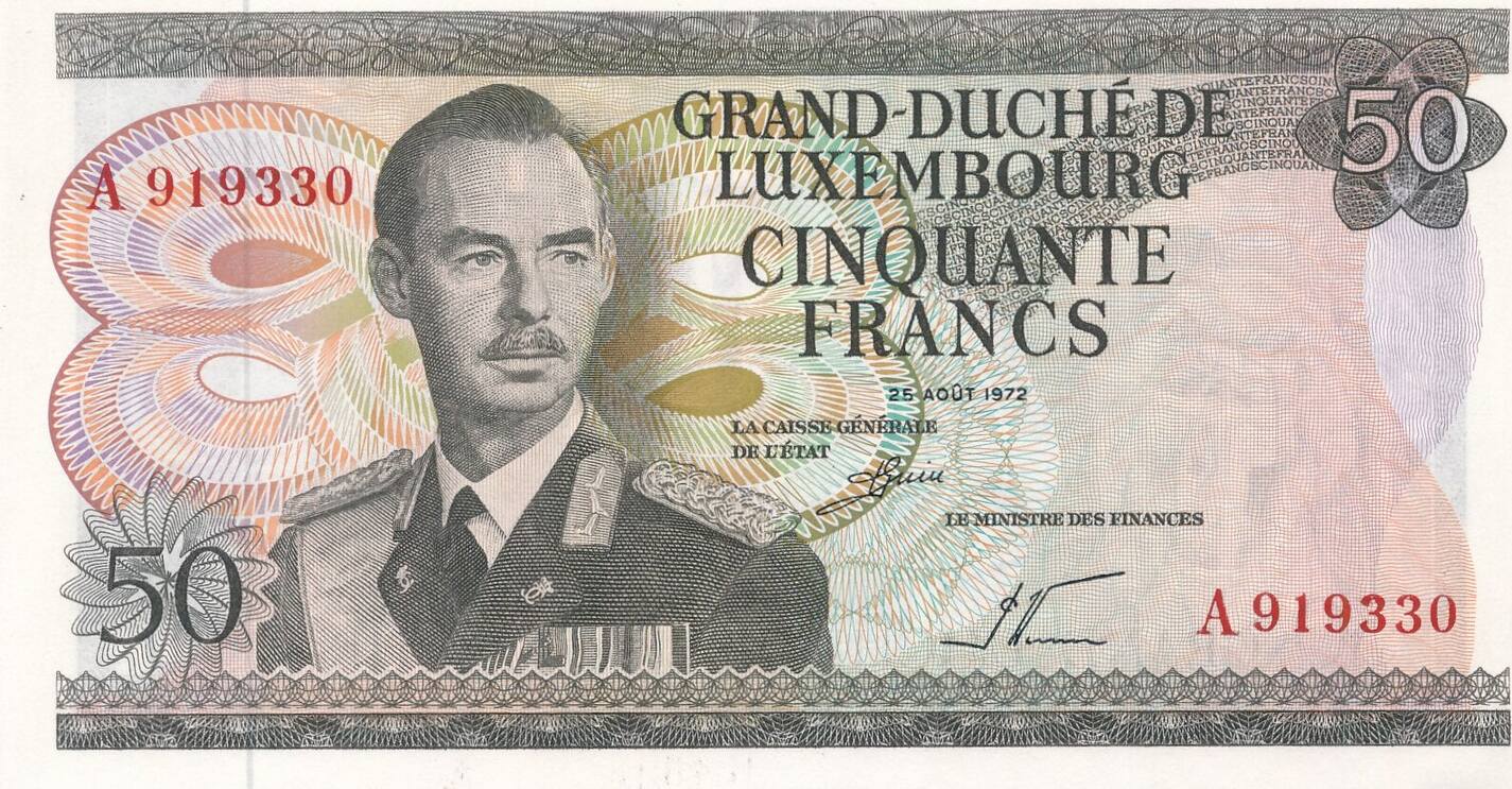 Luxemburg / Luxembourg 50 Francs 1972 unc | MA-Shops