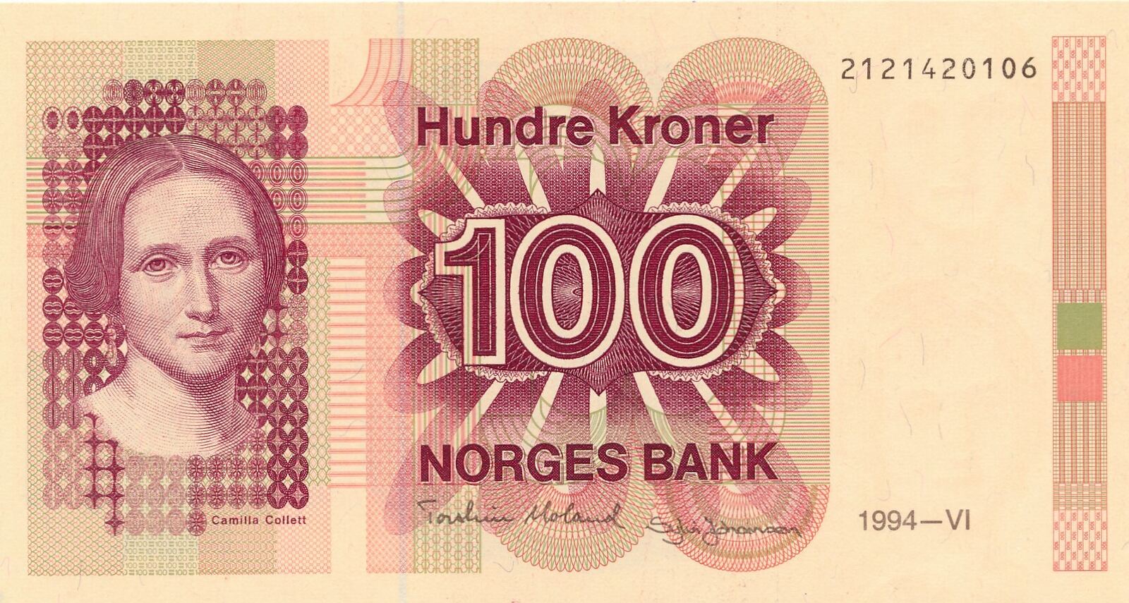 Norwegen 100 Kroner Kronen 1994 Hundre Kroner, Norges Bank unc | MA-Shops