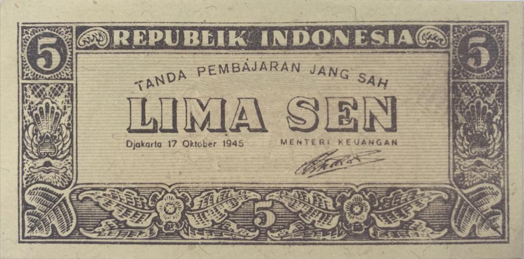 Indonesien 5 Sen 1945 I- | MA-Shops