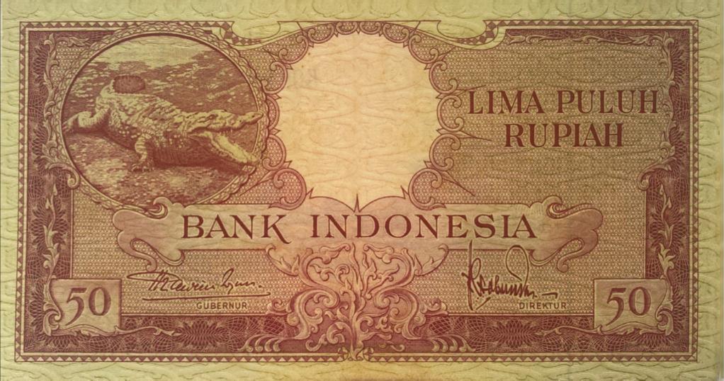 Indonesien 50 Rupiah (1957) Ein Krokodil I- | MA-Shops