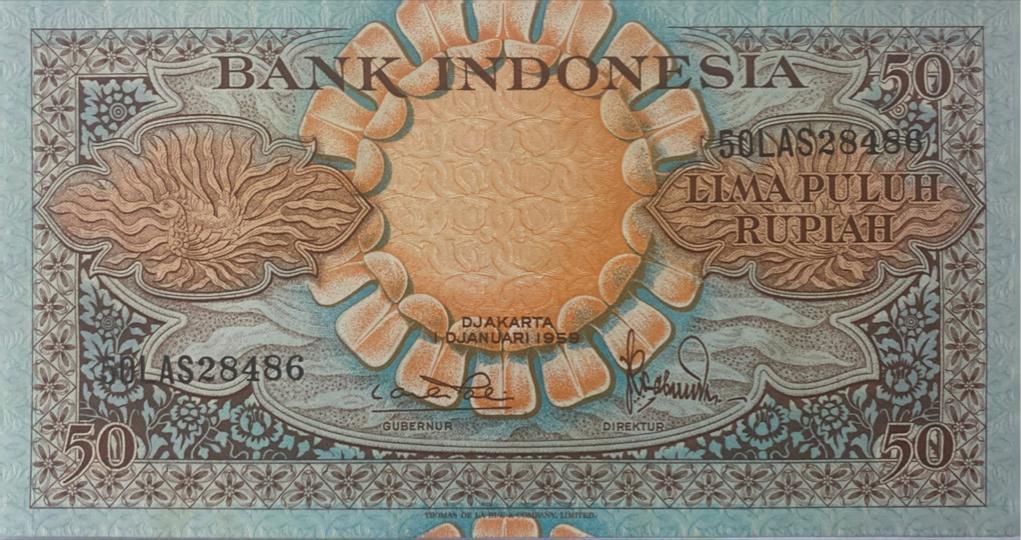 Indonesien 50 Rupiah 1959 FLOWER I | MA-Shops