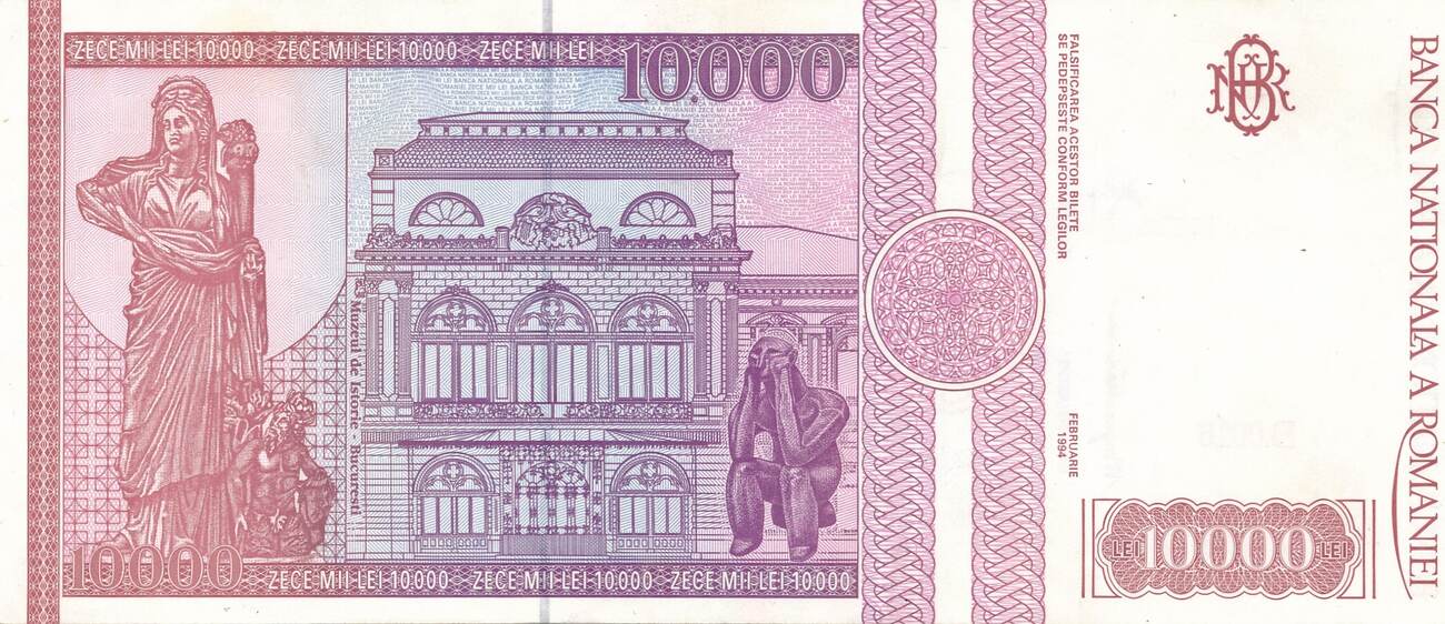 Rumänien 10000 Lei 1994 Romaniei - Zece Mii Lei II | MA-Shops