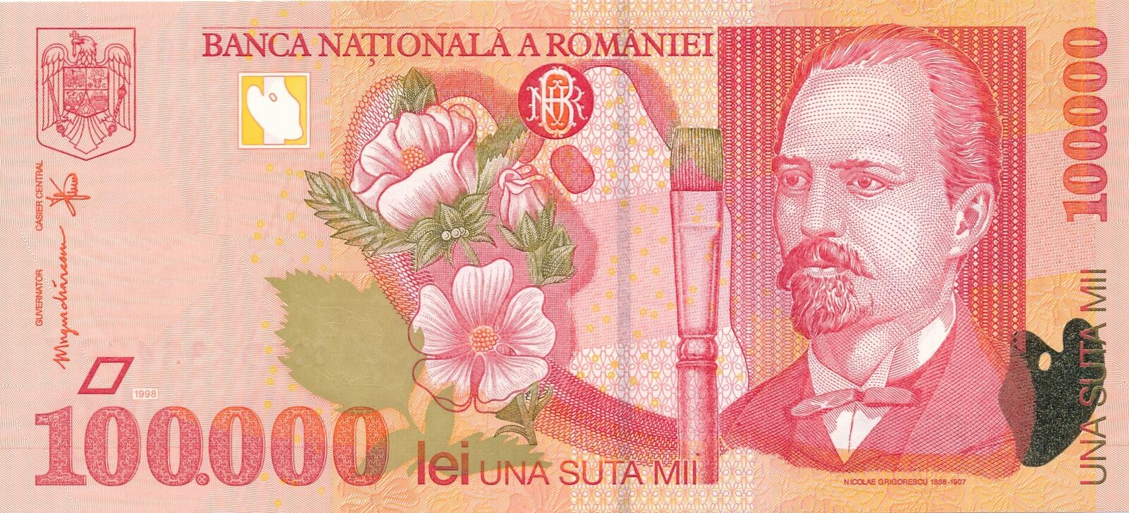 Rumänien 100000 Lei 1998 Romania - Una Suta Mii Lei unc | MA-Shops