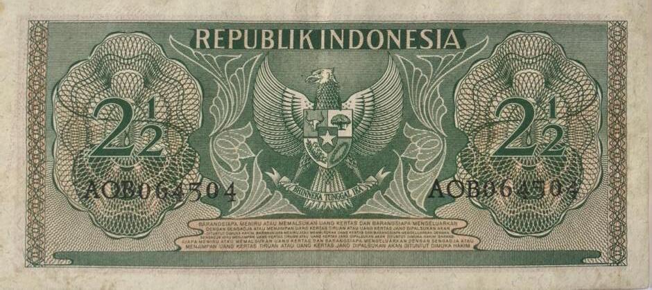 Indonesien 2 1/2 Rupiah 1954 II+ | MA-Shops