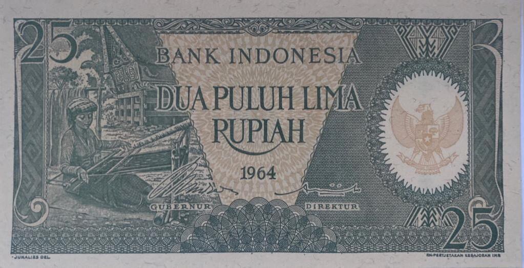 Indonesien 25 Rupiah 1964 WEAVER I | MA-Shops