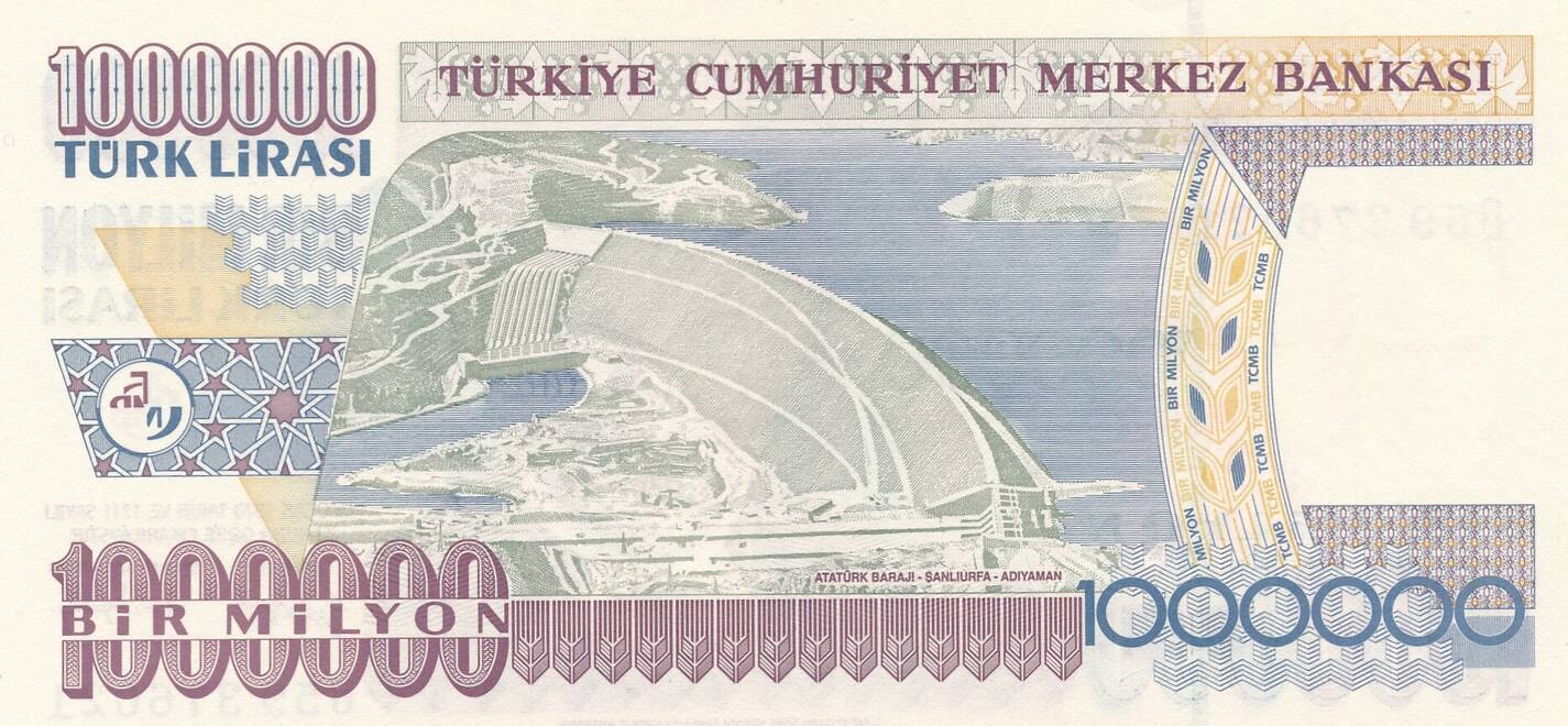 Türkei Türkiye 1000000 Lira (2002-2006) 7.Emisyon 3.Tertip Bir Milyon ...