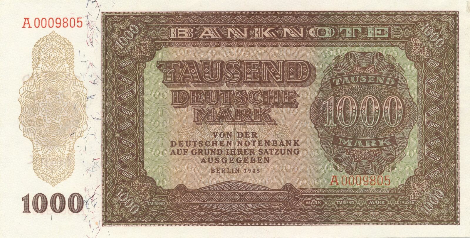 Deutschland DDR 1000 Mark 1948 Serie A I- | MA-Shops