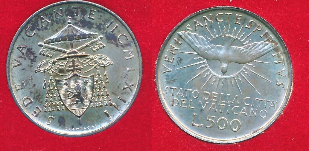 Vatikan 500 Lire 1958 Sede Vacante, Camerlengo Benedetto Masella vz | MA-Shops