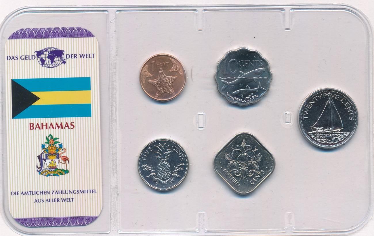 Bahamas Das Geld der Welt, Kursmünzen versch.Jahrgänge,in dekorativer ...