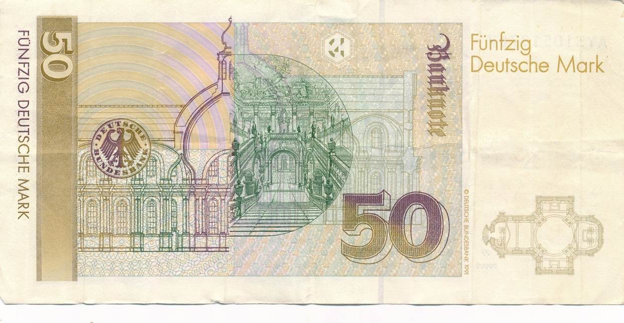 Deutschland 50 Mark 1993 Fünfzig Mark Geldschein Banknote III - IV | MA ...