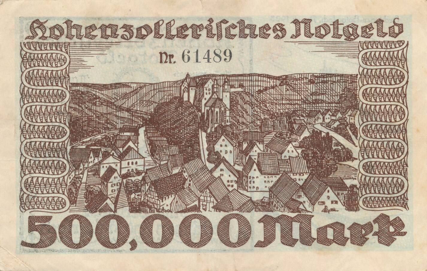 Deutsches Reich Deutschland 500 tausend Mark 1923 Notgeldschein ...