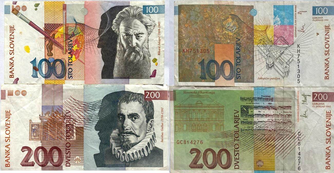 Slovenien 100,200 Tolar 1992 I- | MA-Shops