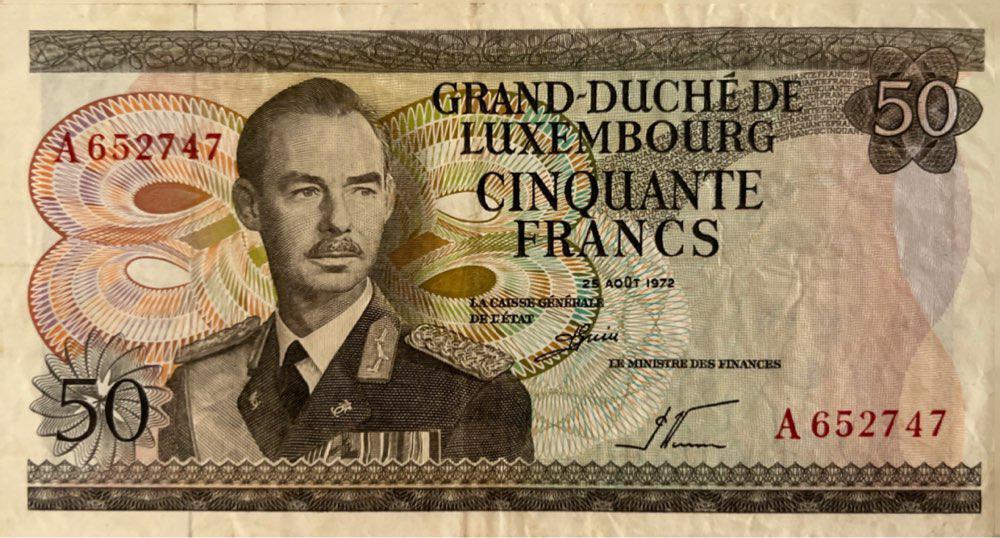 Luxemburg 50 Francs 1972 III | MA-Shops