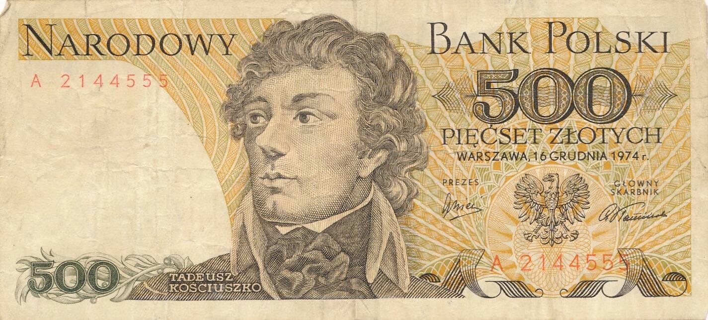 Polen 500 Zloty Zlotych 1974 III MA Shops