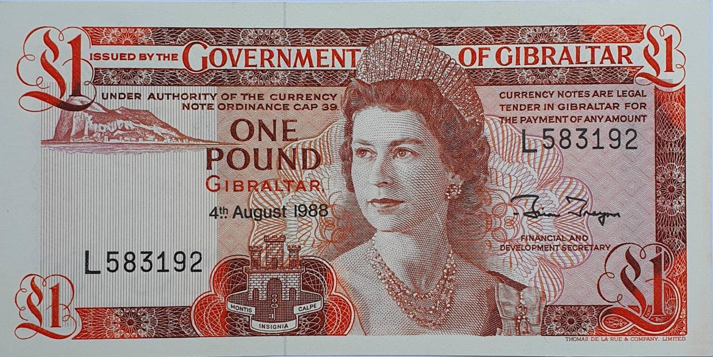 Gibraltar 1 Pound 1988 Banknote I | MA-Shops