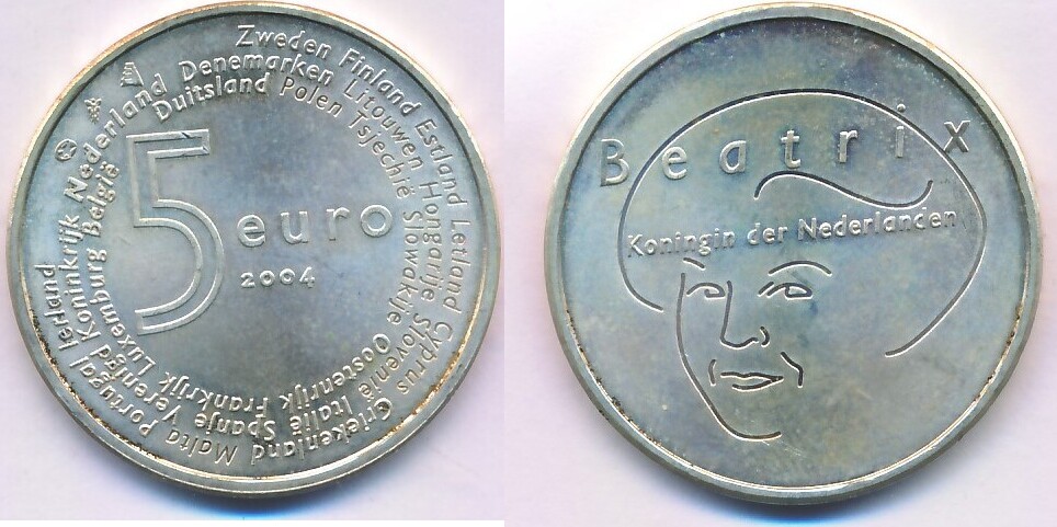 Niederlande 5 Euro 2004 Königin Beatrix vz | MA-Shops