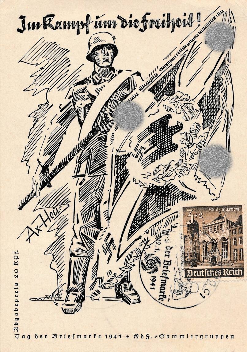 Deutschland Drittes Reich, Deutsches Reich Postkarte, Propaganda 1941 ...