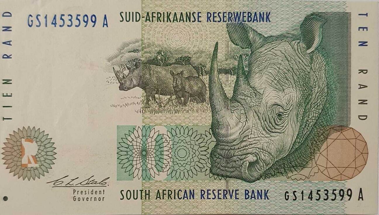 Südafrika 10 Rand 1993 Banknote I- | MA-Shops