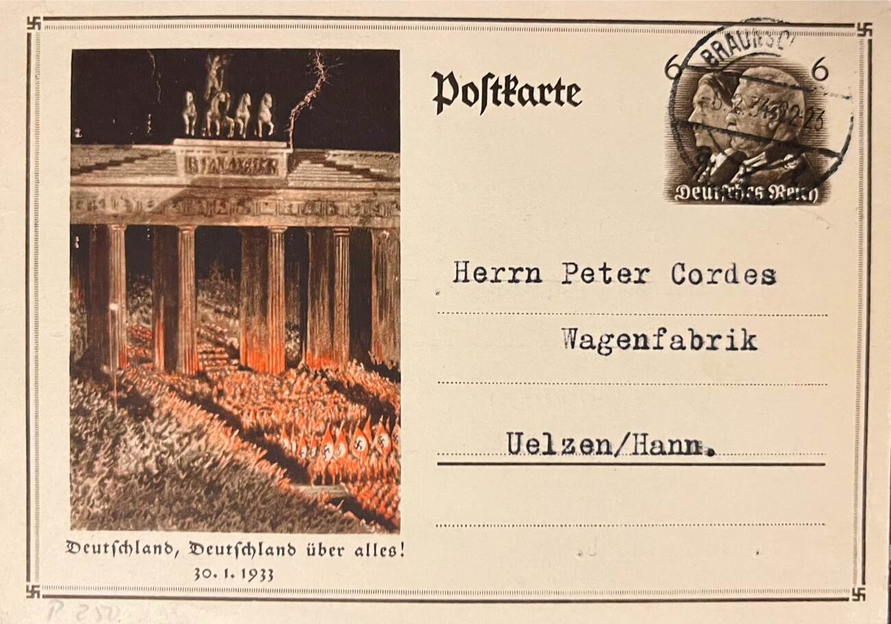 Drittes Reich, Deutschland Postkarte, Propaganda, Ganzsache 1934 ...