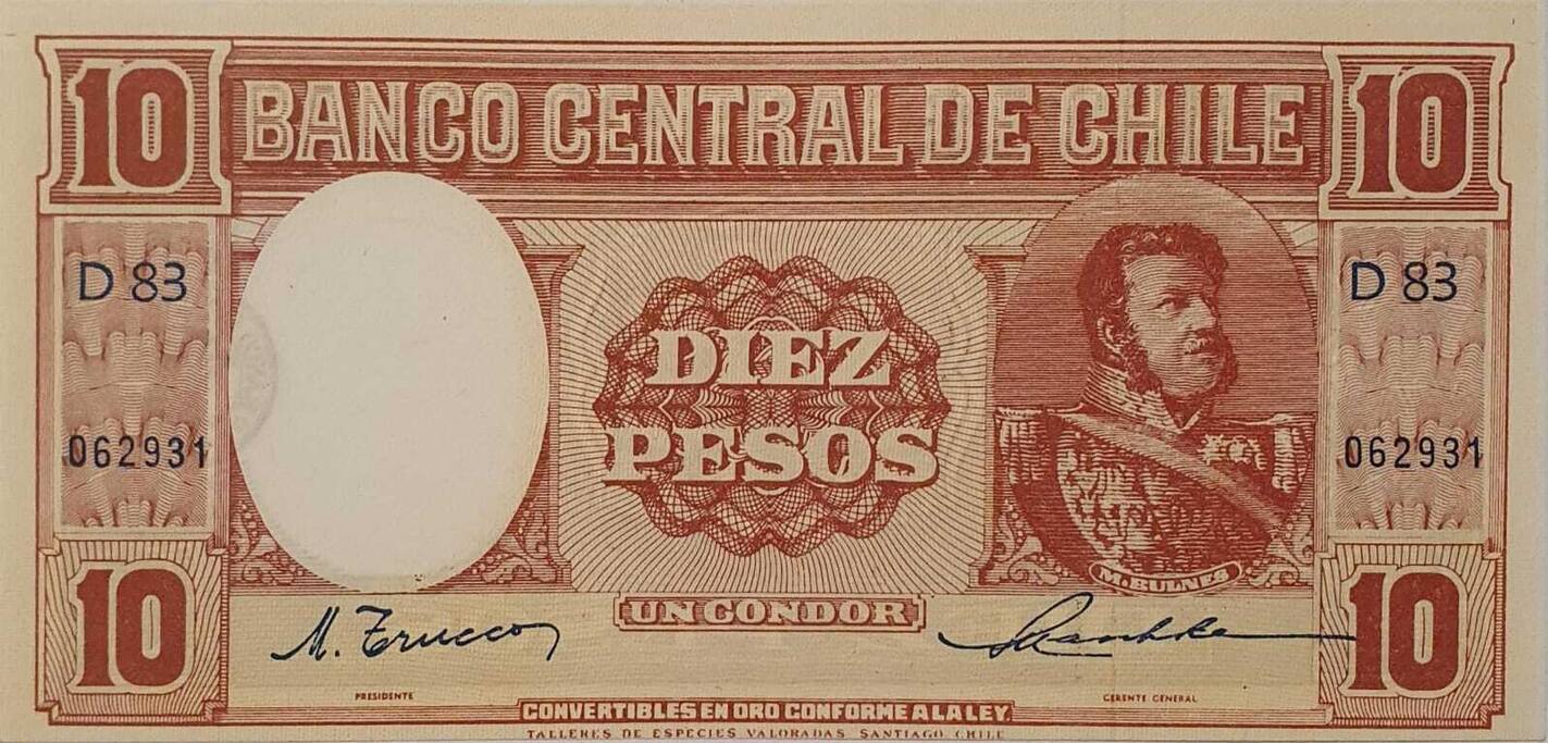 Chile 10 Pesos 1946 Banknote I | MA-Shops