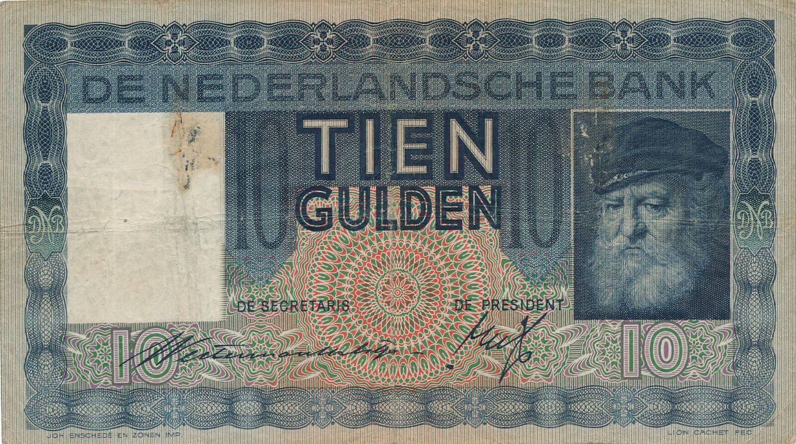 Niederlande 10 Gulden 15.04.1937 Tien Gulden, Serie LM III | MA-Shops
