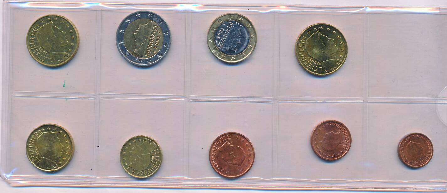 Luxemburg 4,38 Euro 2002 1 cent bis 2,0 Euro vz | MA-Shops