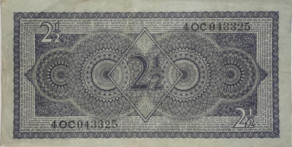 Niederlande /Nederland 2½ Gulden 1949 Banknote, Juliana II- | MA-Shops