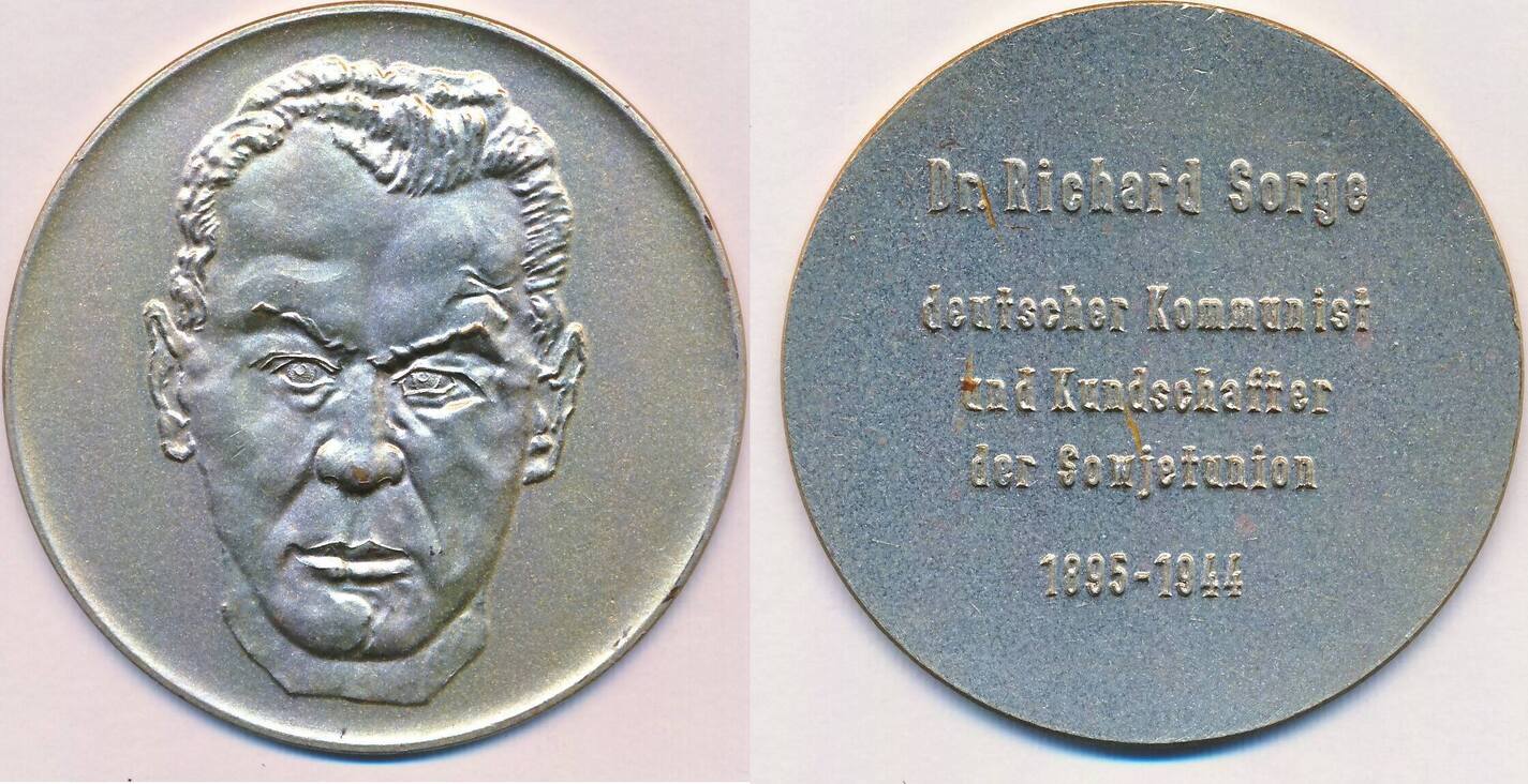 Deutschland Medaille 1895-1944 Dr. Richard Sorge, Deutscher Kommunist ...