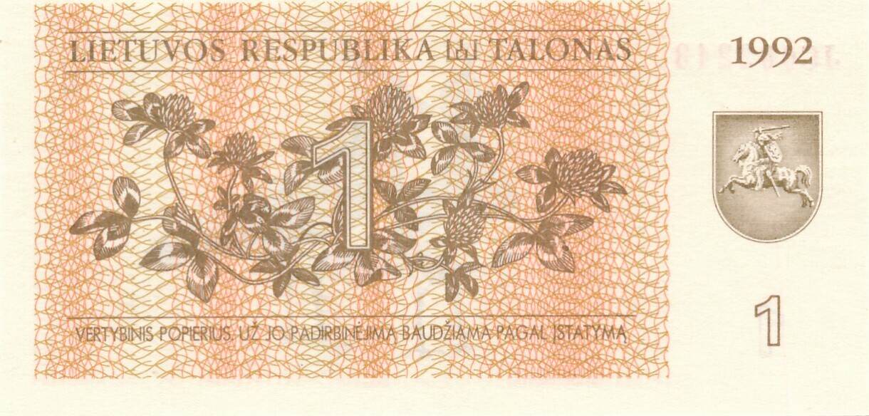 litauen Lithuania 1 1992 I, Kassenfrisch | MA-Shops