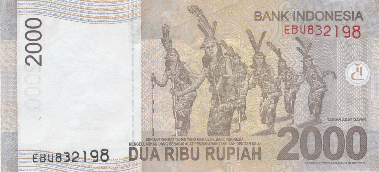 Indonesien 2000 Rupiah 2009 II+, Leicht gewellt | MA-Shops
