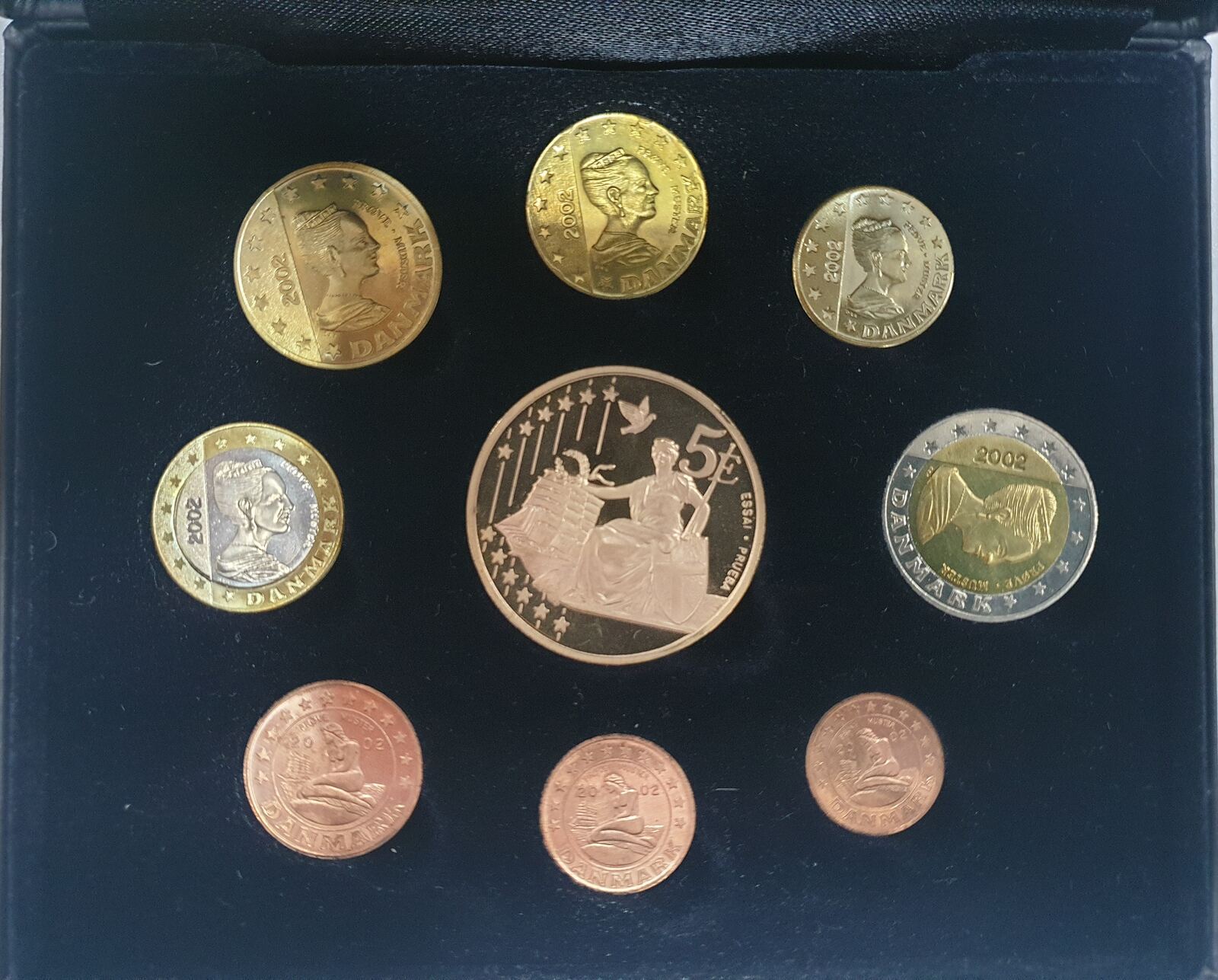 Dänemark KMS 2002 Euro Probe mit Box, Zertiifikat vz | MA-Shops