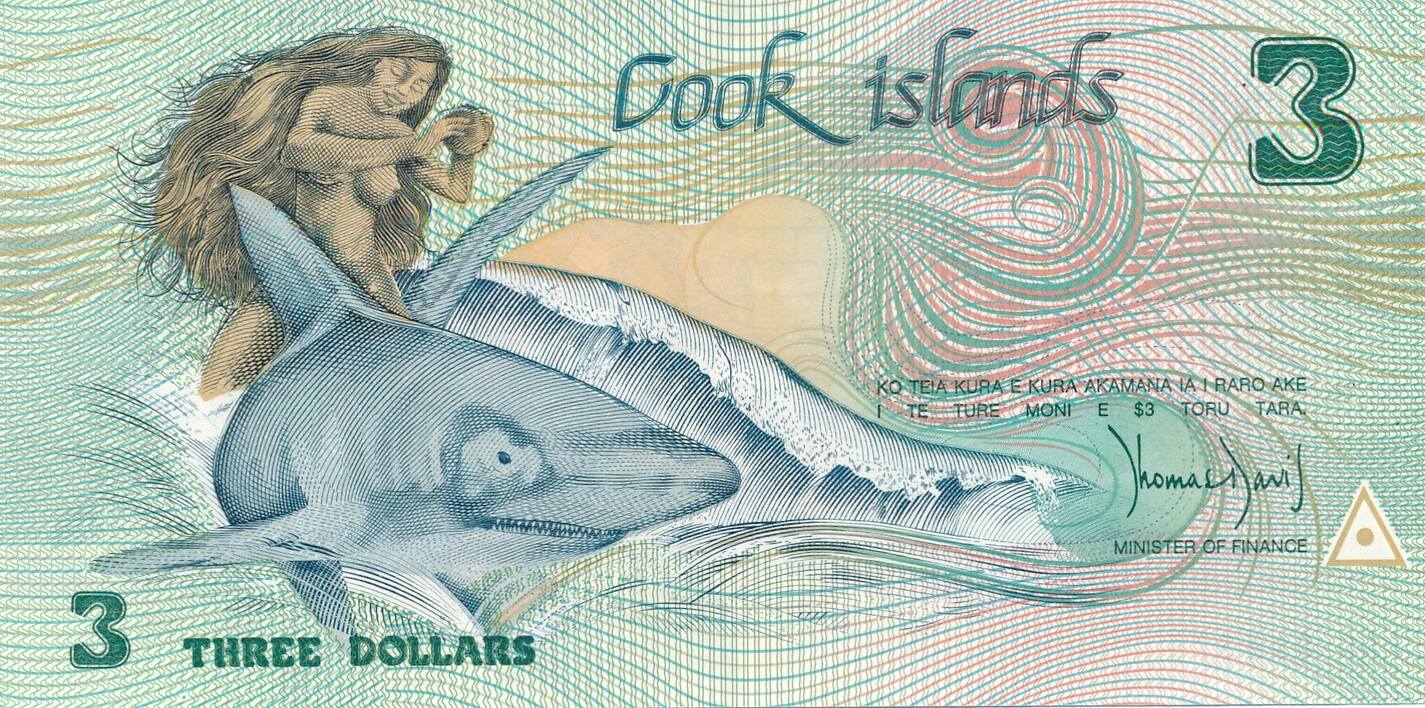Cook Islands 3 Dollars 1987 I | MA-Shops