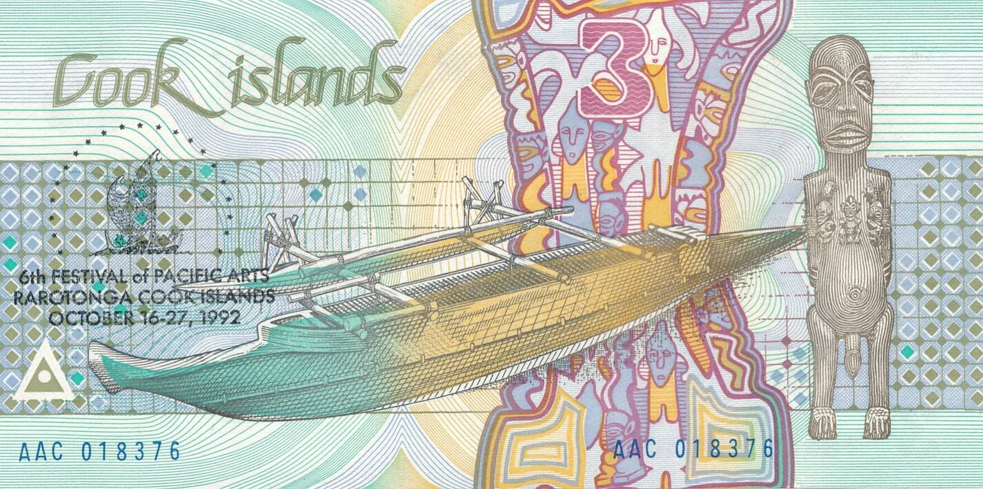 Cook Islands 3 Dollars 1987 I | MA-Shops