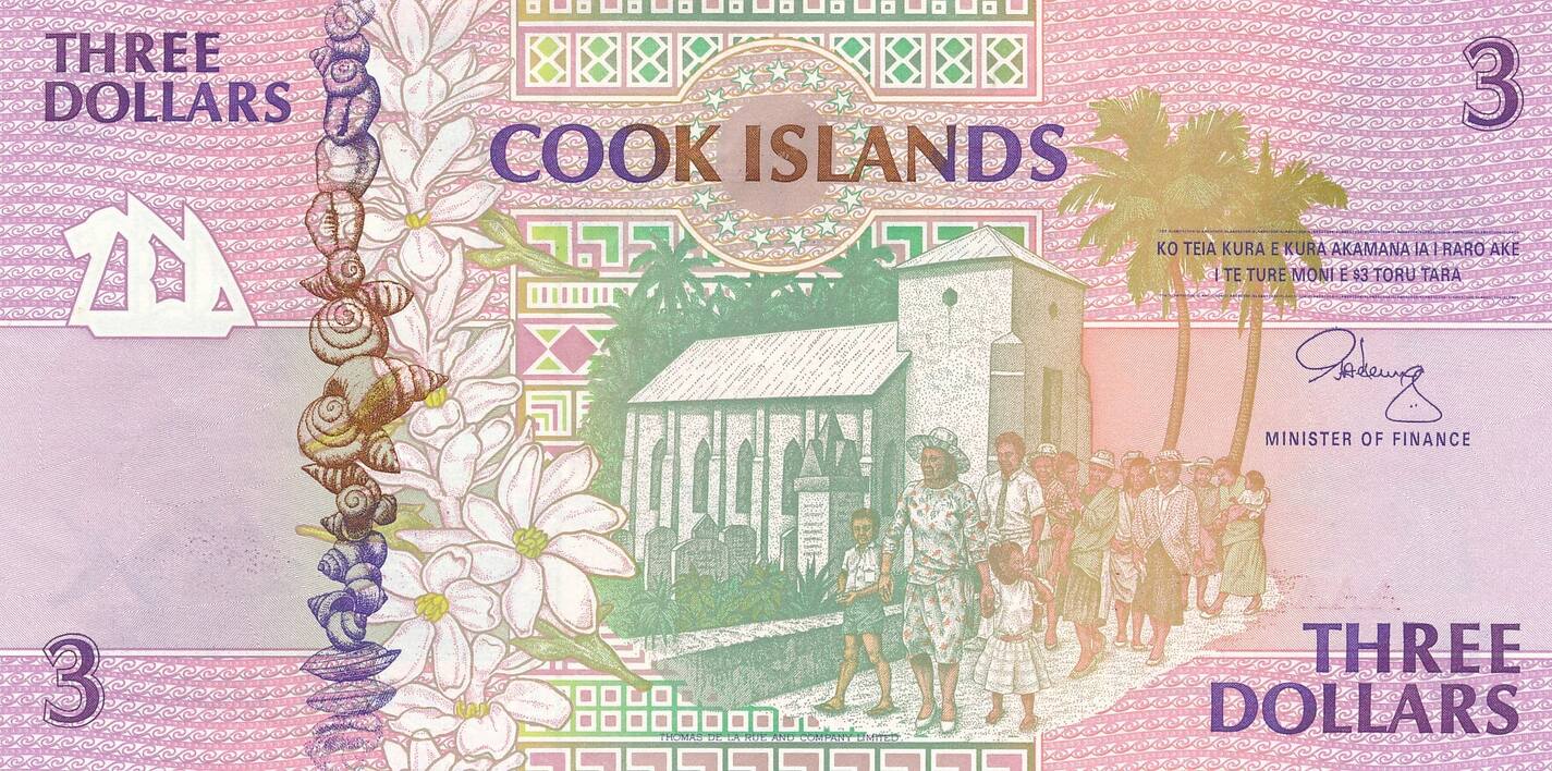 Cook Islands 3 Dollars (1992) I | MA-Shops