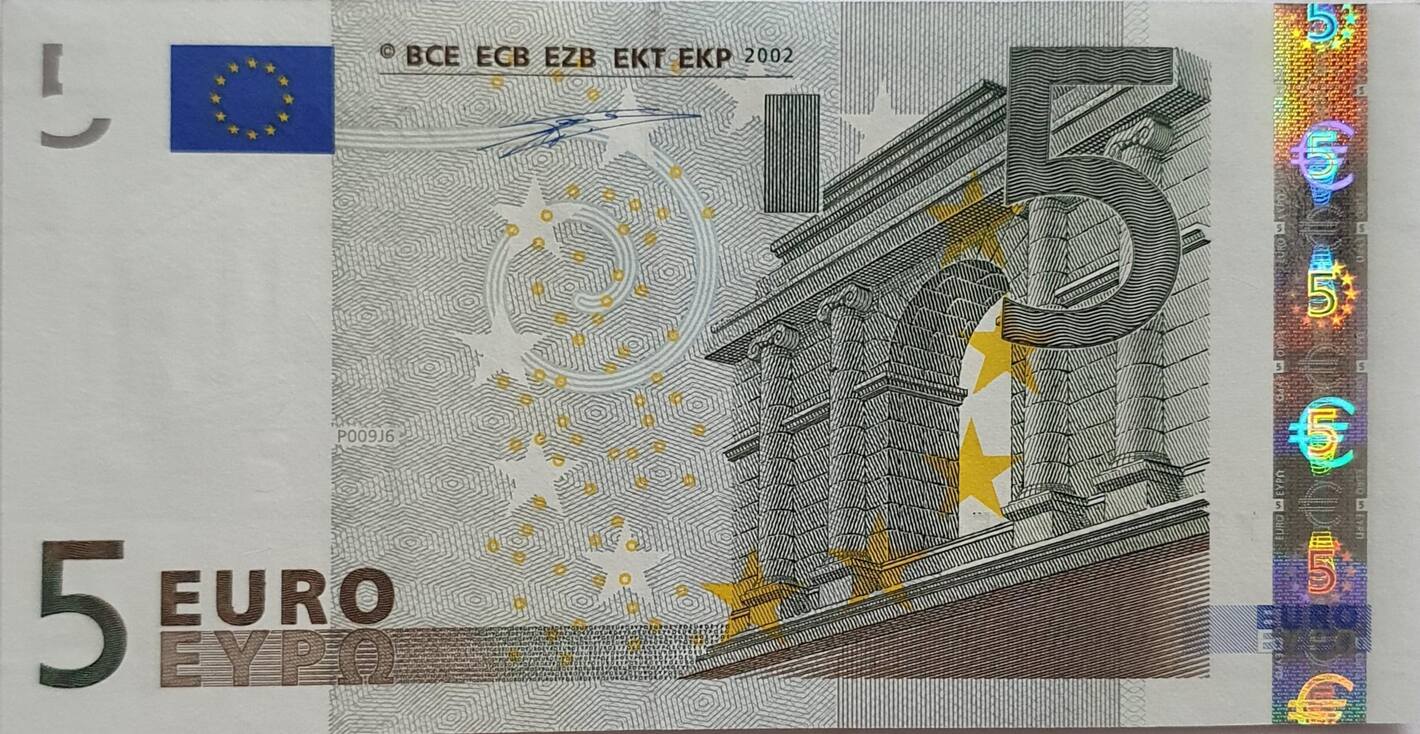 Deutschland 5 Euro 2002 Banknote fast I | MA-Shops