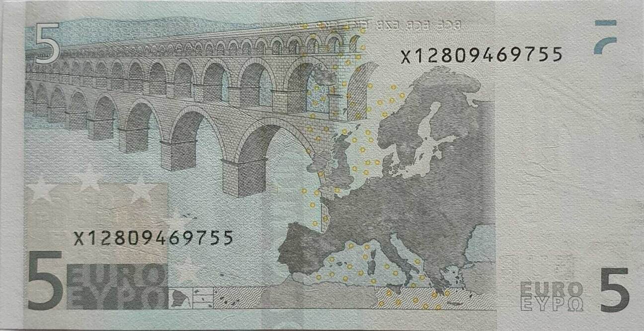 Deutschland 5 Euro 2002 Banknote fast I | MA-Shops