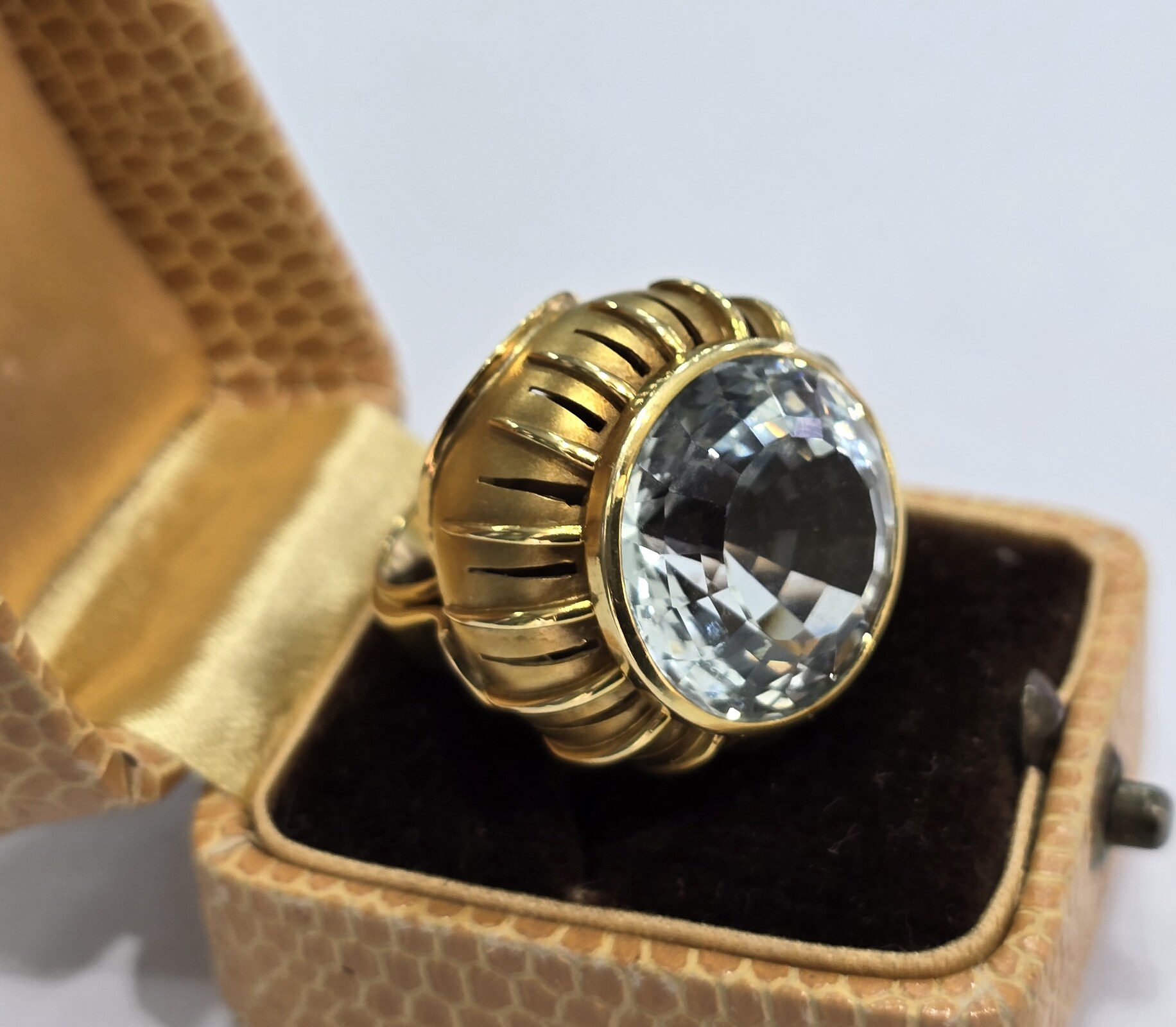 Goldring Gelbgold vintage Ring Aquamarin ca. 18,00ct in 585/14K ...