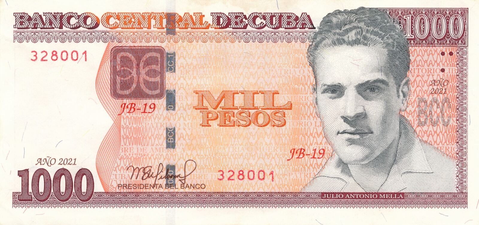 Kuba 1000 Pesos 2021 Julio Antonio Mella unc- | MA-Shops