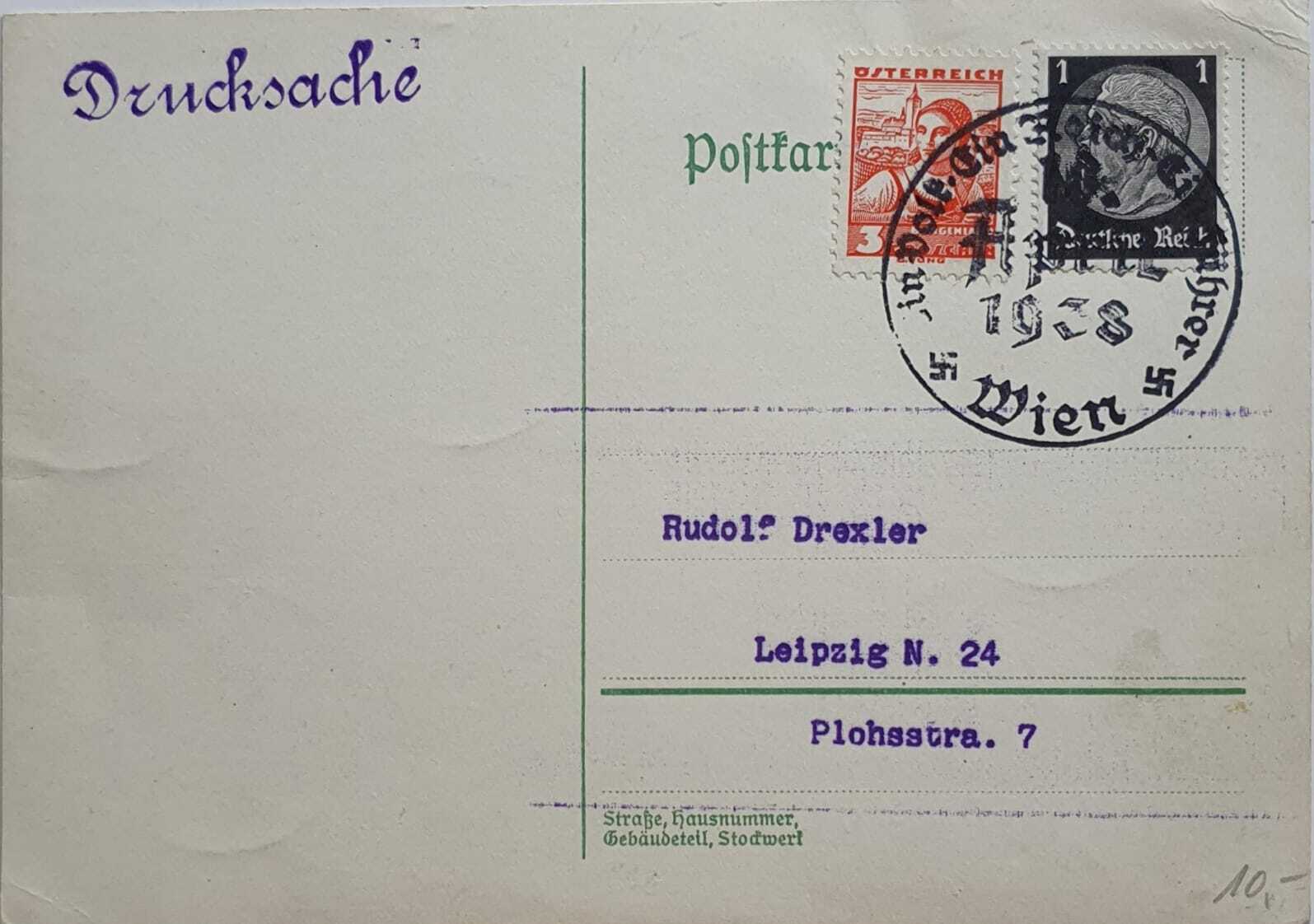 Österreich, Drittes Reich Deutschland AK Ansichtskarte Propaganda 2 ...