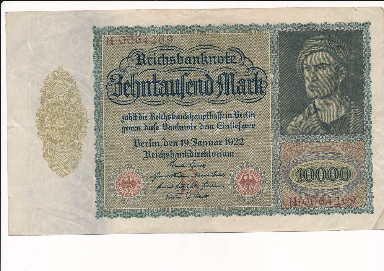 Deutsches Reich Deutschland, Weimarer Republik 10000 Mark ...