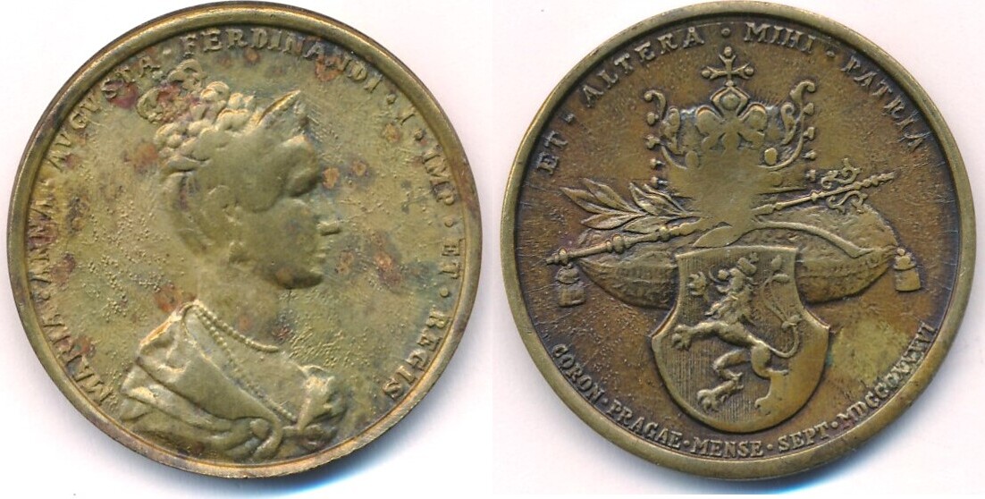 Österreich Kaiserreich Medaille 1936 Maria Anna Augusta zur Krönung ss ...