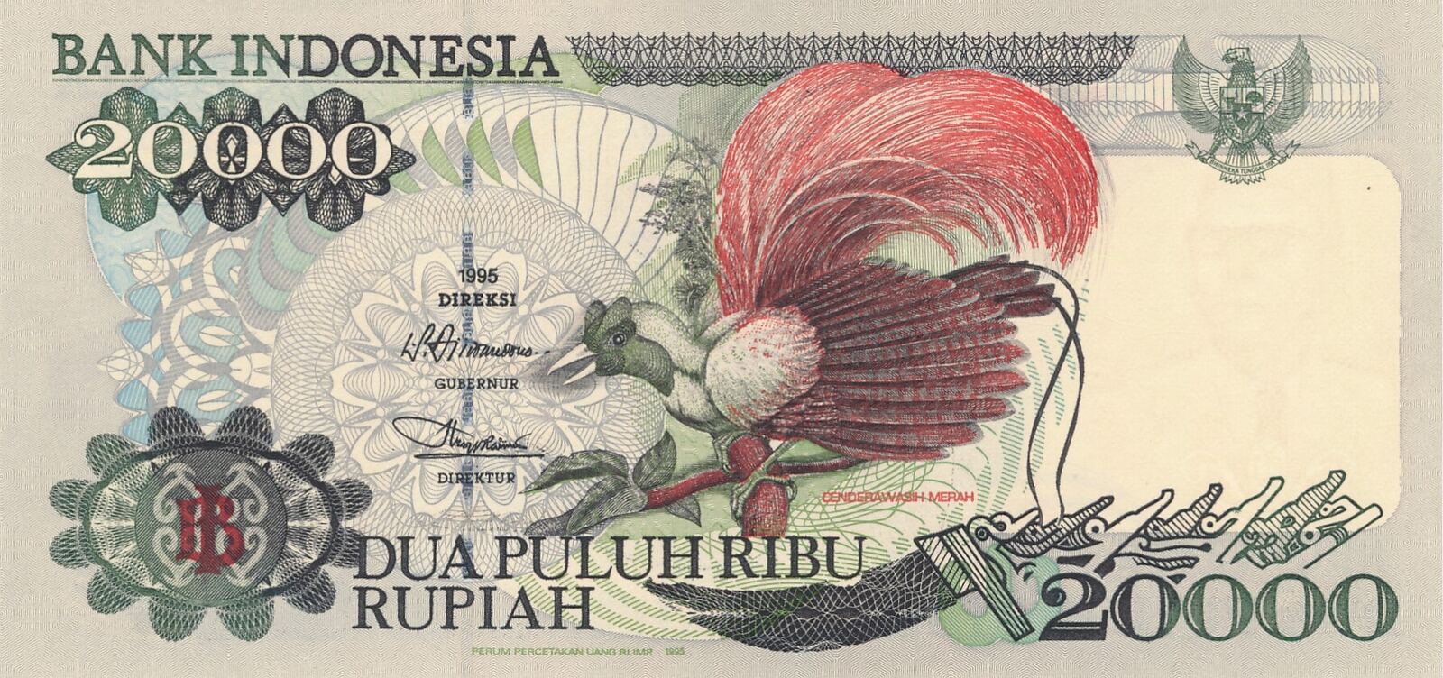 Indonesien 20000 Rupiah Rupien 1995 Banknote unc | MA-Shops