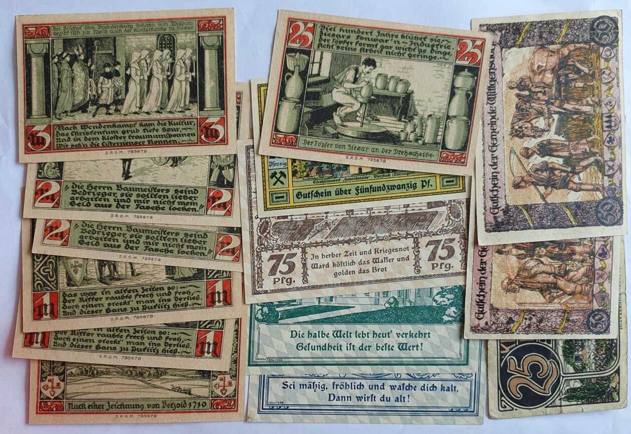 Deutschland Deutsches Reich 4*25, 4*50, 75 Pfennig, 2*1, 2*2, 3 Mark ...